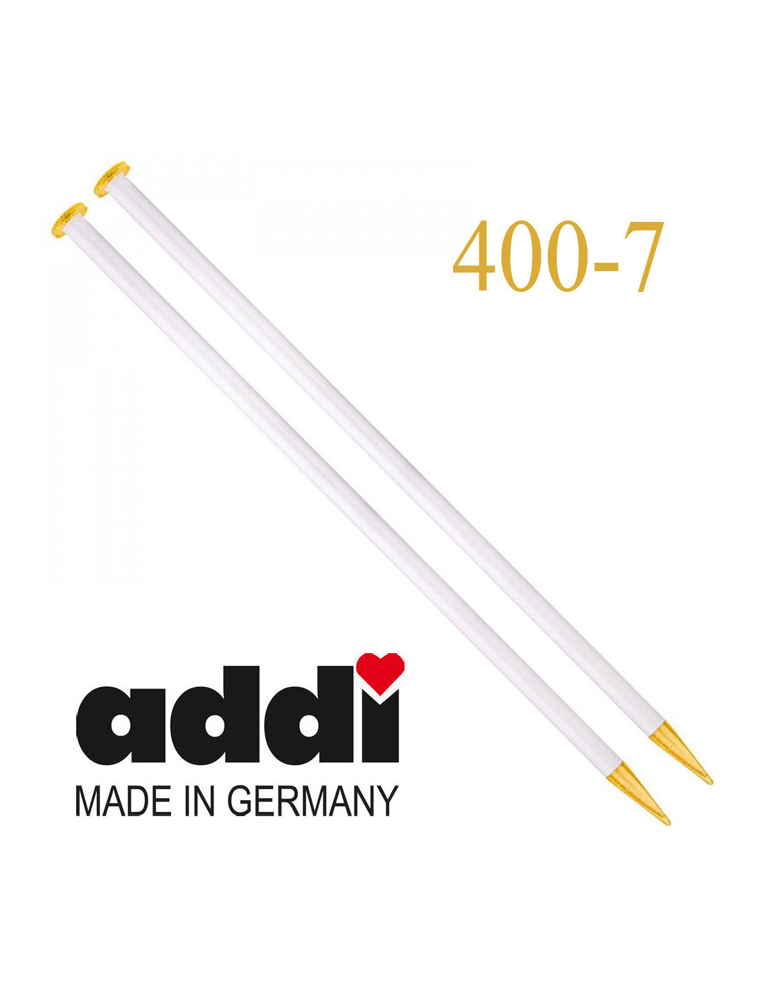 ADDI Knitting needles with gold glitter 40cm 12.0mm| 400-7 40cm 1...