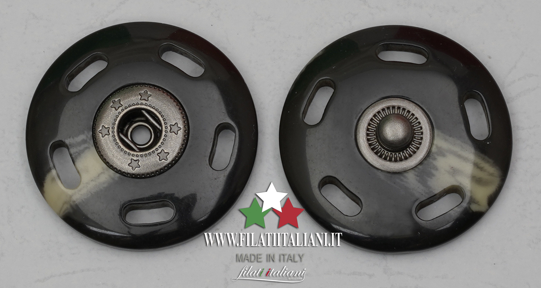 3302X 54/2 BOTTONE AUTOMATICO Lineato 54 34.29 mm