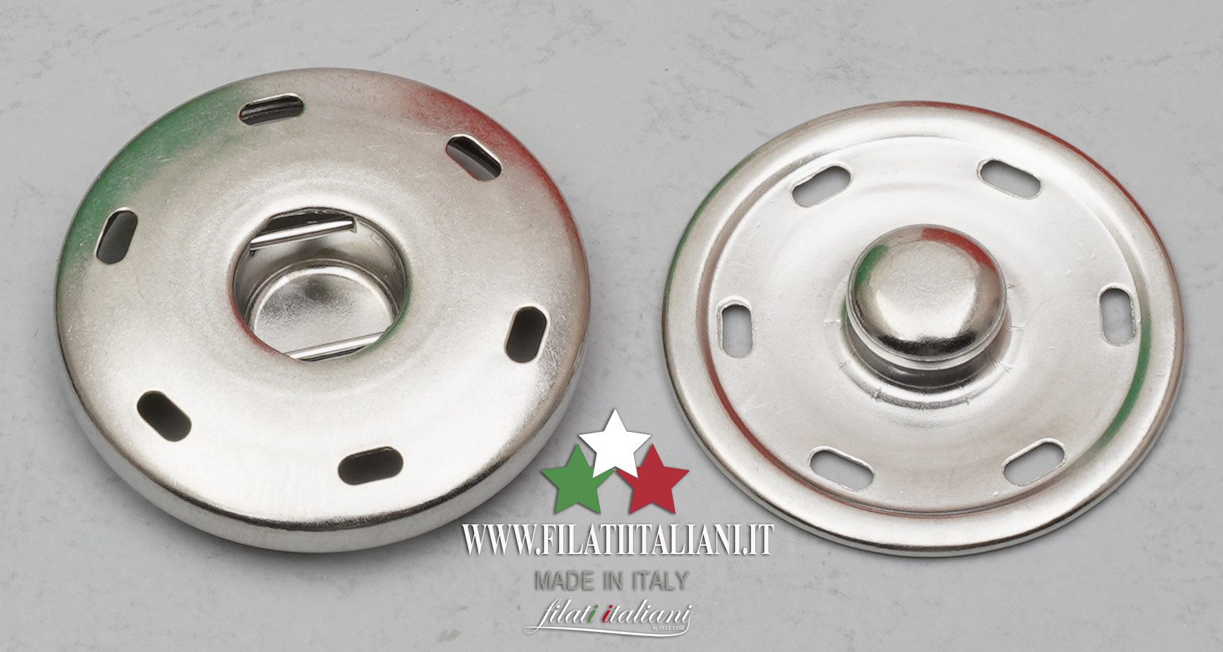 3053X 30/2 BOTTONE AUTOMATICO IN ACCIAIO Lineato 30 19,05 mm