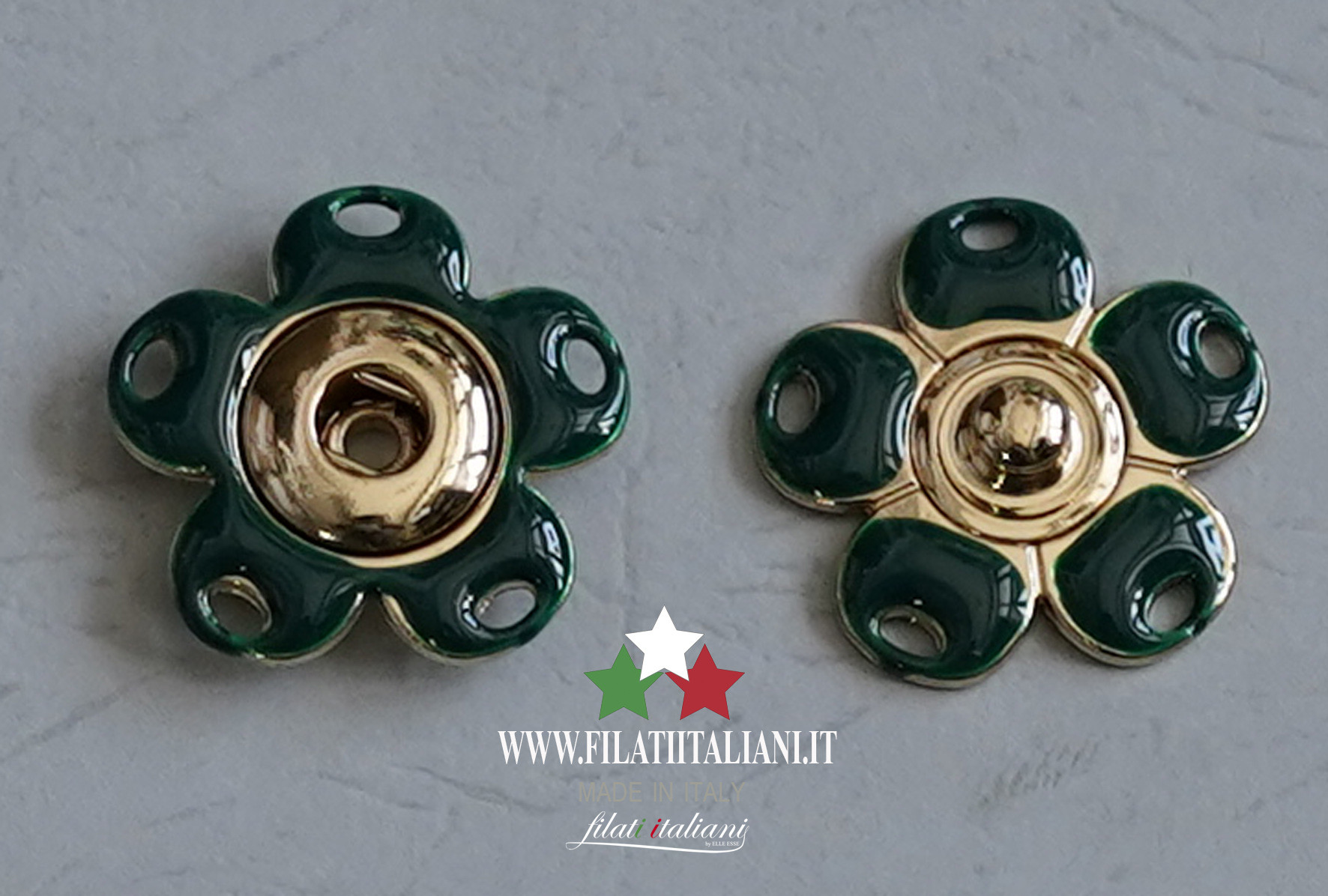5677X 28/51/425 VERDE BOTTONE AUTOMATICO Lineato 28 17.78 mm