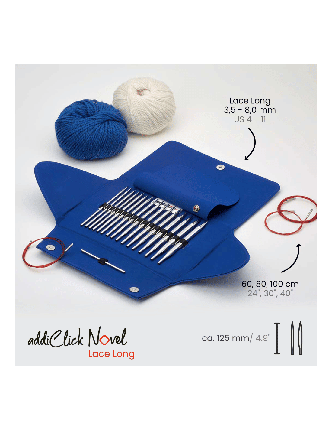 740-7 addi Set Click LACE NOVEL long The ergonomic addiNovel fine k...